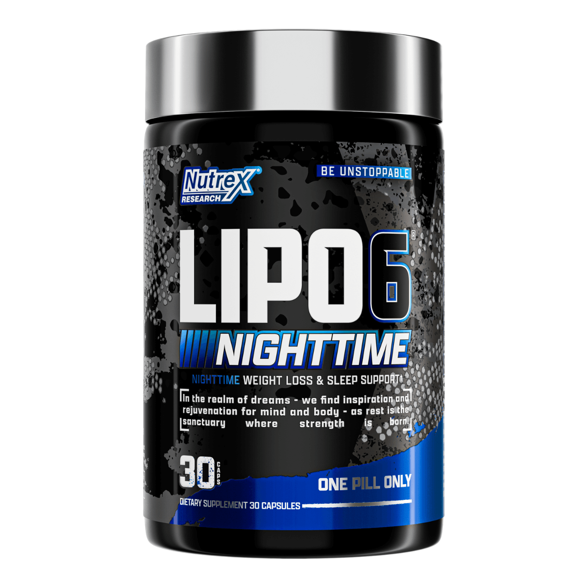 Lipo 6 Black Night Time | 30 Black Caps - Nutrex Panama