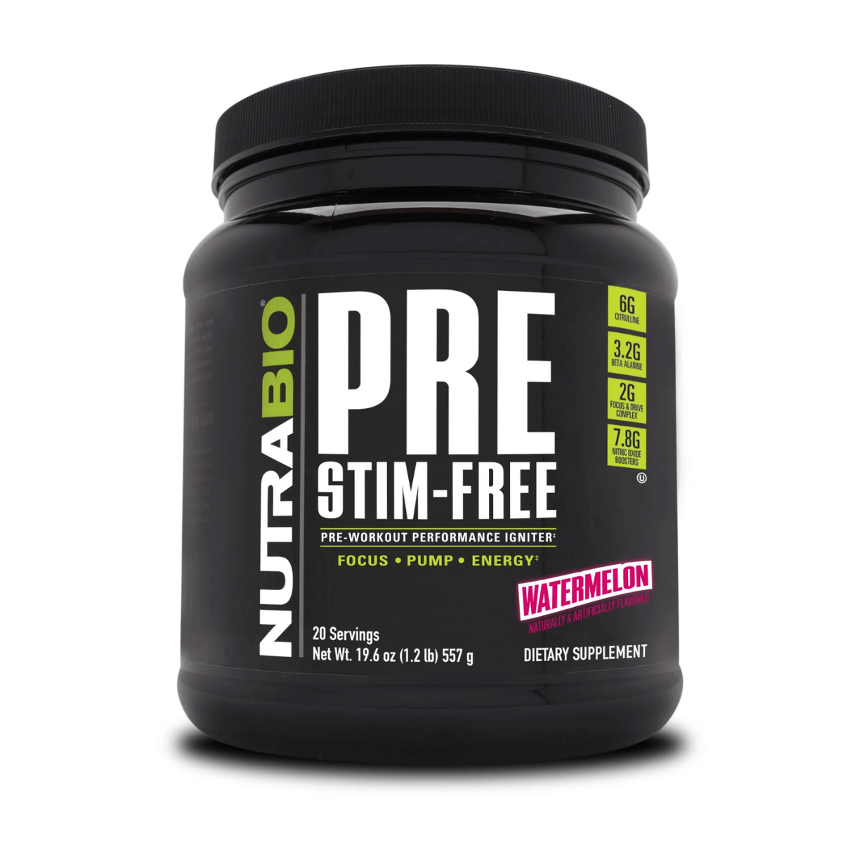 NutraBio PRE Workout Stimulant Free - BodyBuildingLatino Panama